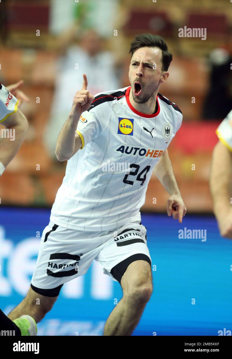 Patrick Groetzki of Germany Jubel Germany vs Argentina 28th IHF Men`s Handball World ...